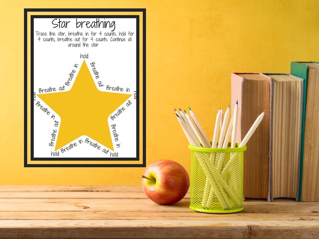 Calm Down Star Breathing Poster: ADHD Kids Therapy Tool (digital ...
