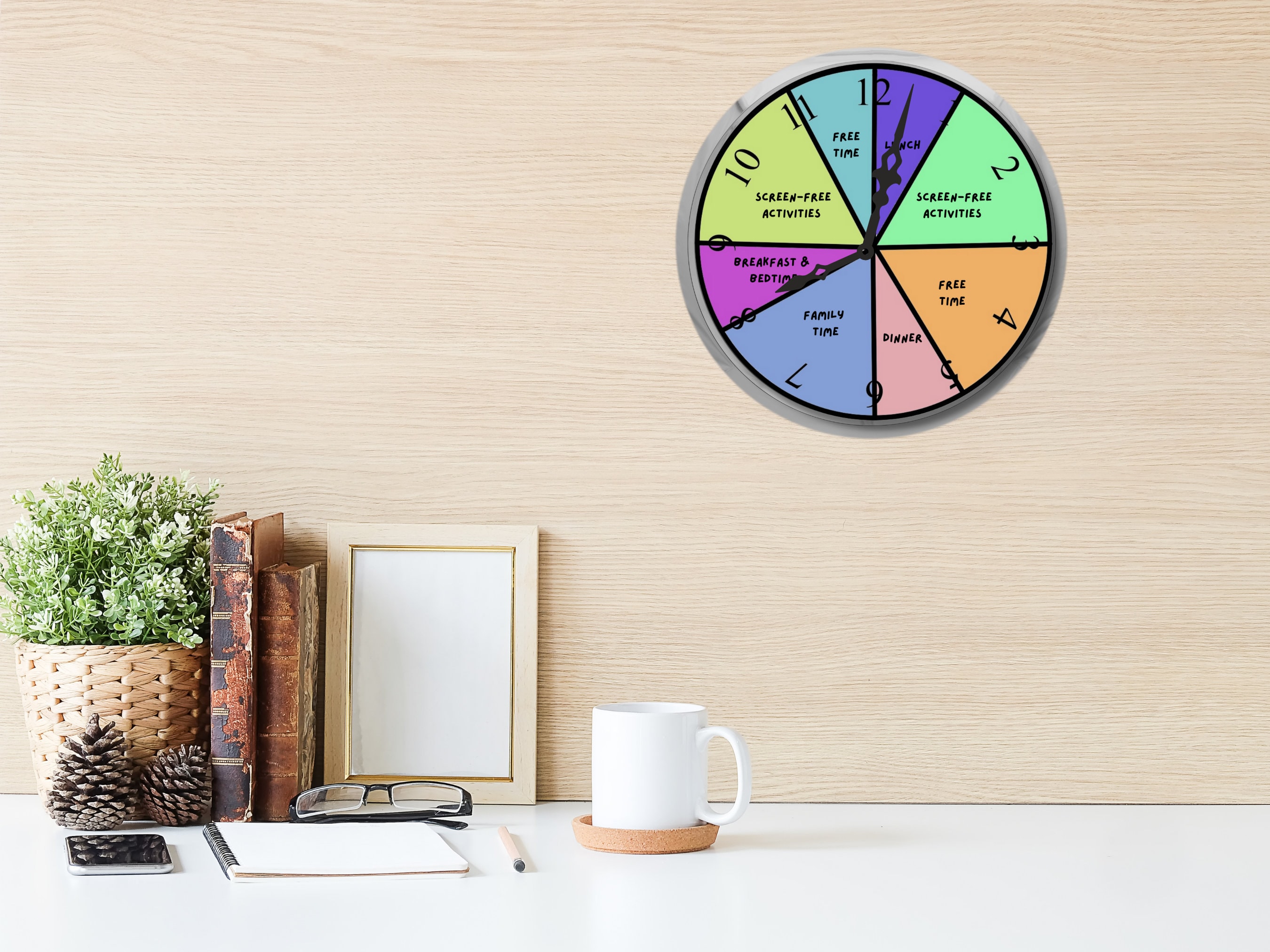 Home School Clock Schedule, Daily Schedule, Editable Download, Home ...