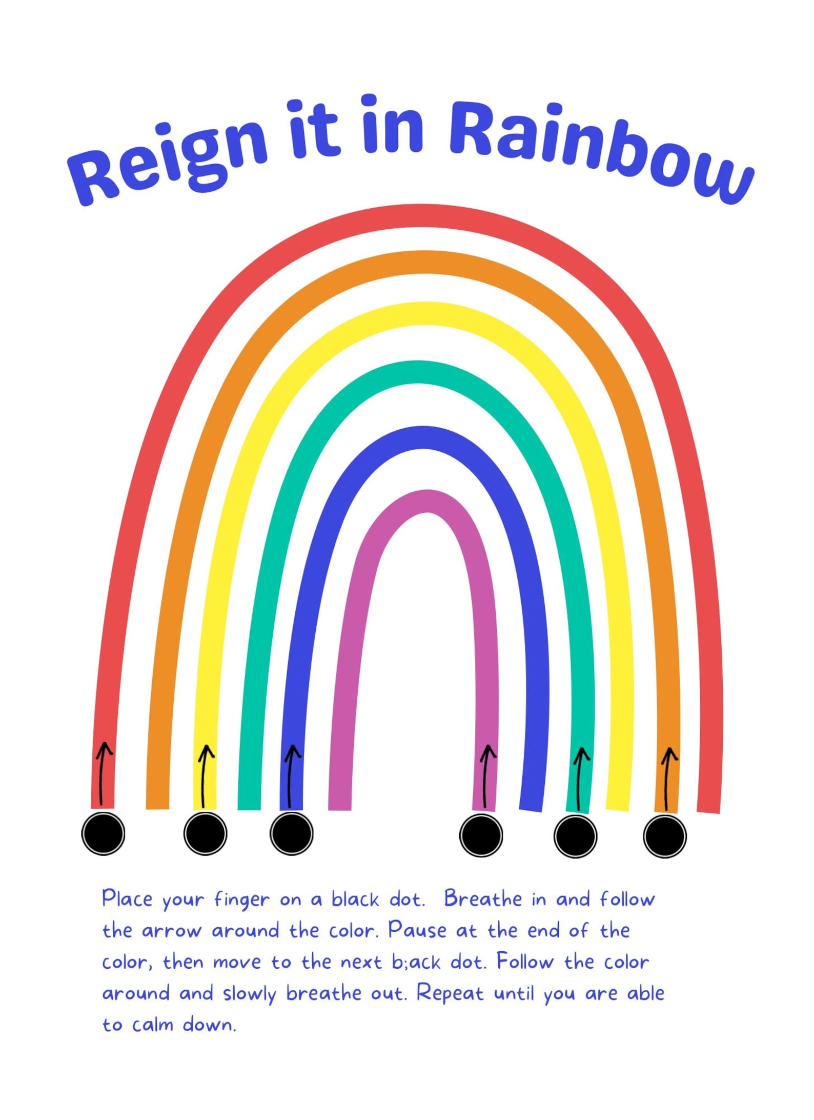 Calm Down Tool, ADHD Kids, Printable Tool for Students & Classrooms ...