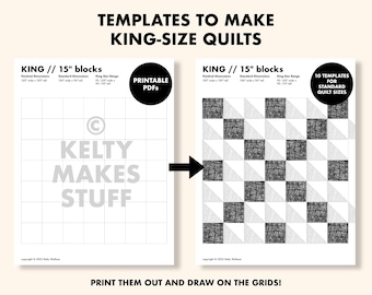 Quilt Planning Template for Quilts Using 8" Finished Blocks | Quilt ...