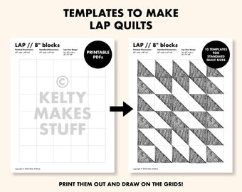 Quilt Planning Template for Quilts Using 3 Finished Blocks Quilt Graph ...