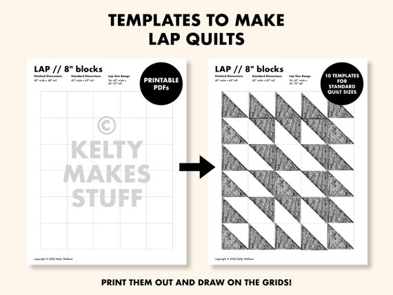 Quilt Planning Template for Lap Quilts Quilt Graph Paper | Etsy