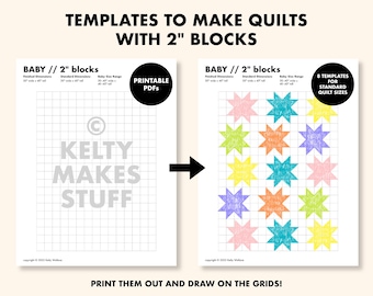 Quilt Planning Template for Quilts Using 5 Finished Blocks Quilt Graph ...