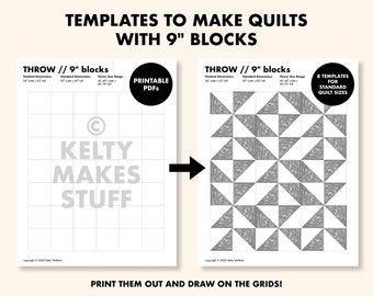 Quilt Planning Template for Quilts Using 2 Finished | Etsy