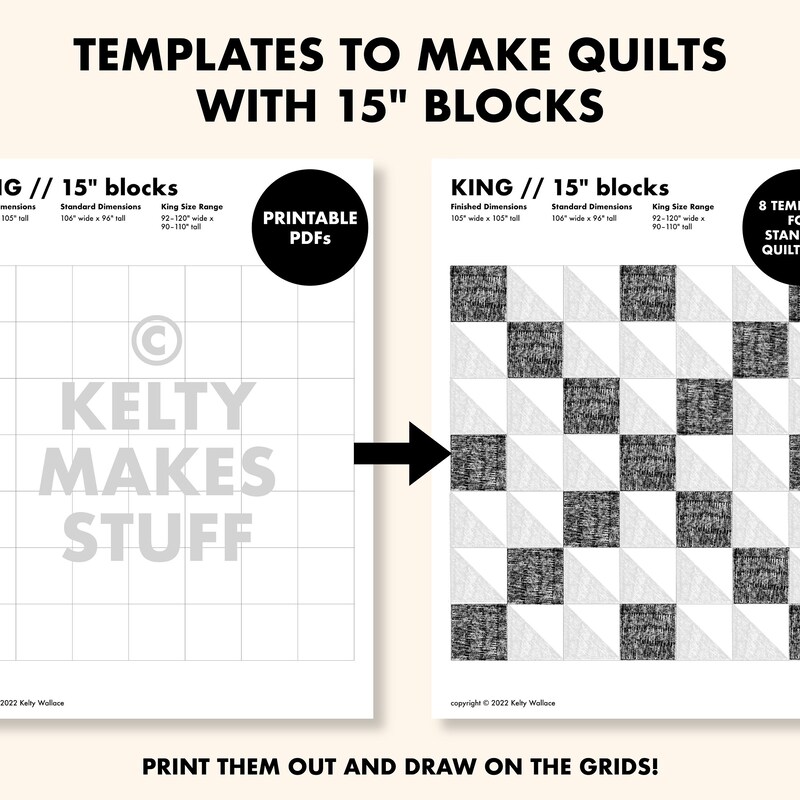 Quilt Block Template - Etsy
