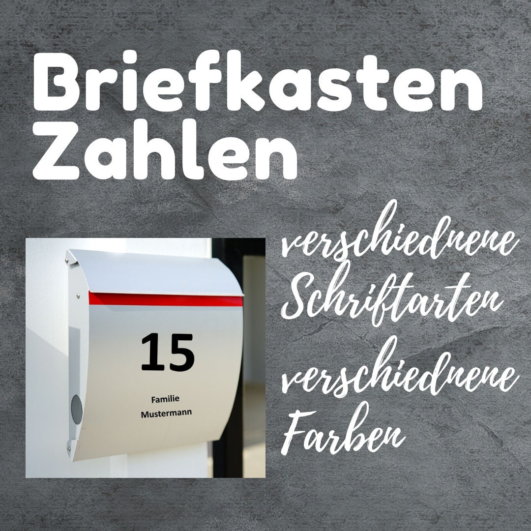 Letterbox Numbers / Numbers in Different Fonts and Colors Also Suitable ...