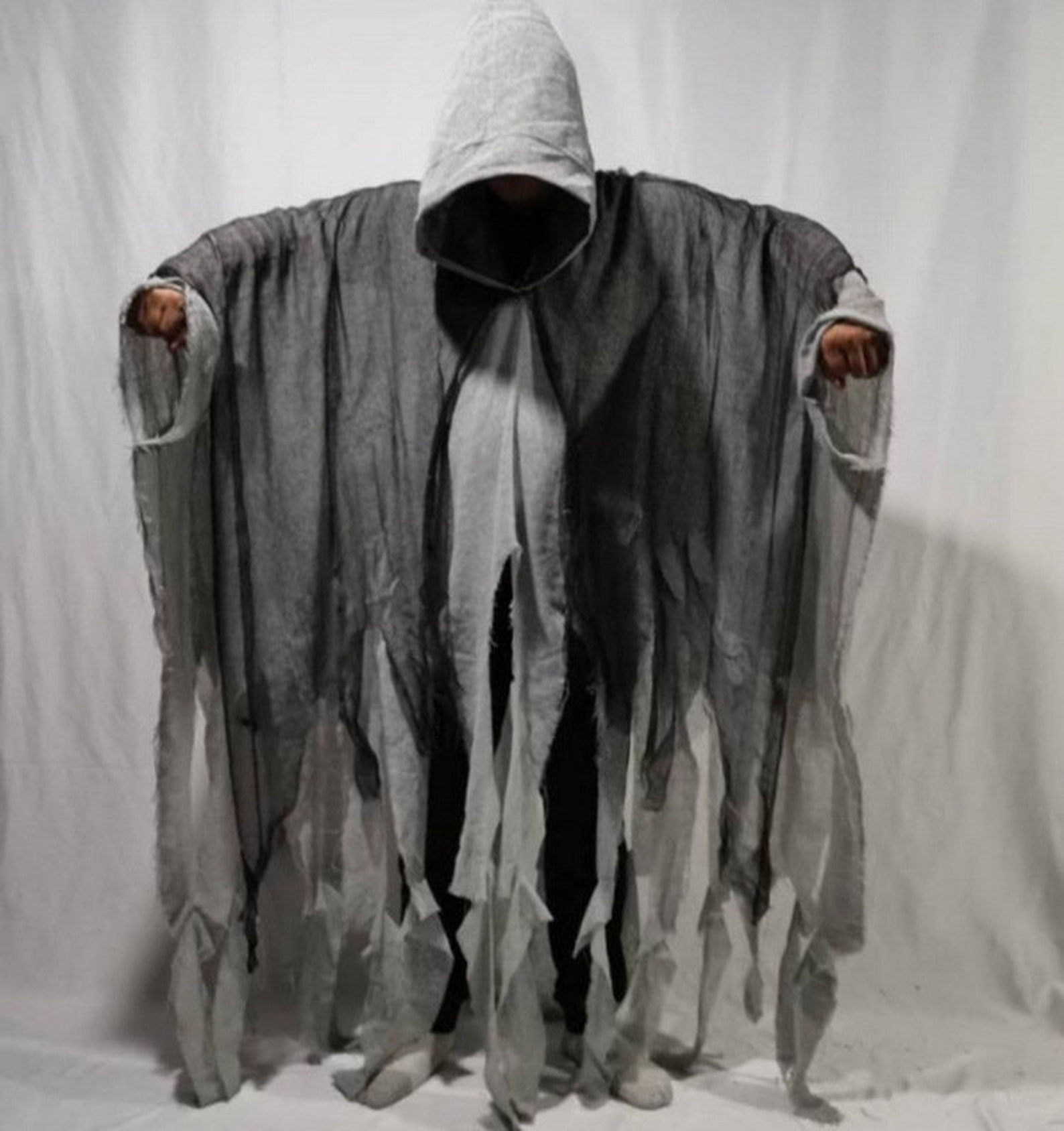Halloween Cloak Cloak Cos Adult Children Zombie Costume Tattered ...