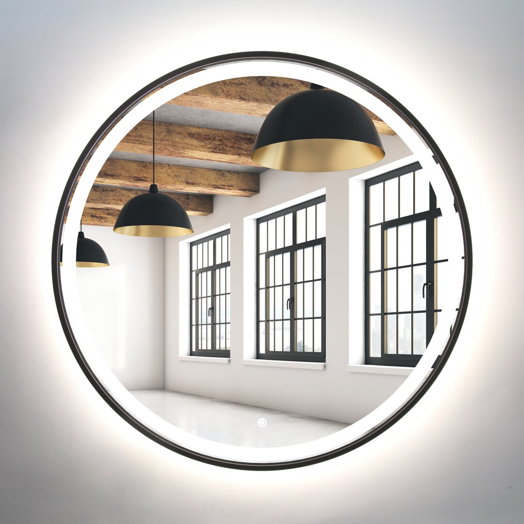 Round Mirror LED - Etsy