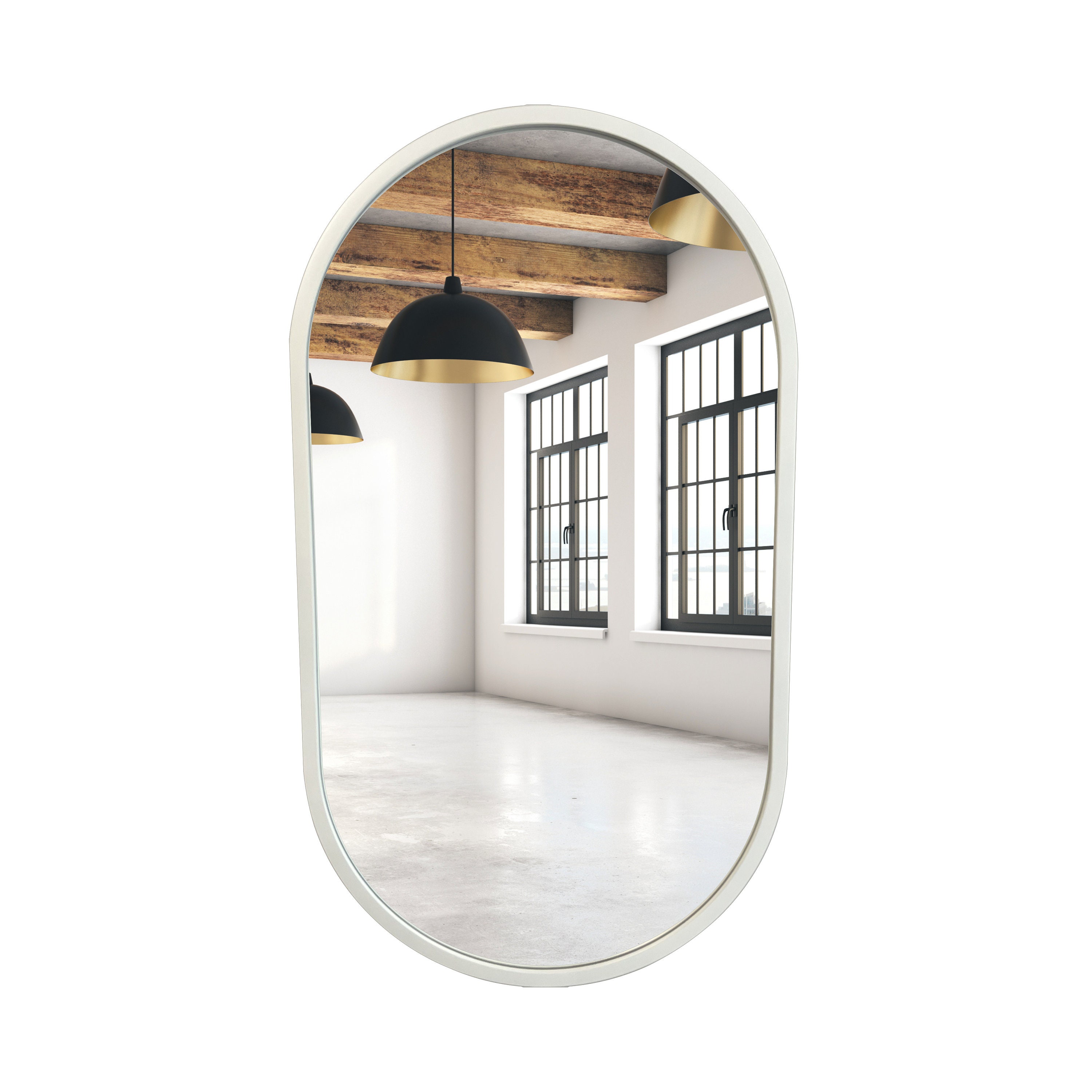 Oval Mirror White - Etsy