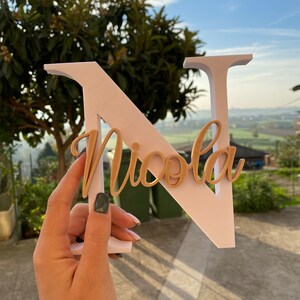 Custom 3D Printed Name With Large Initial, 3D Writing - Etsy UK