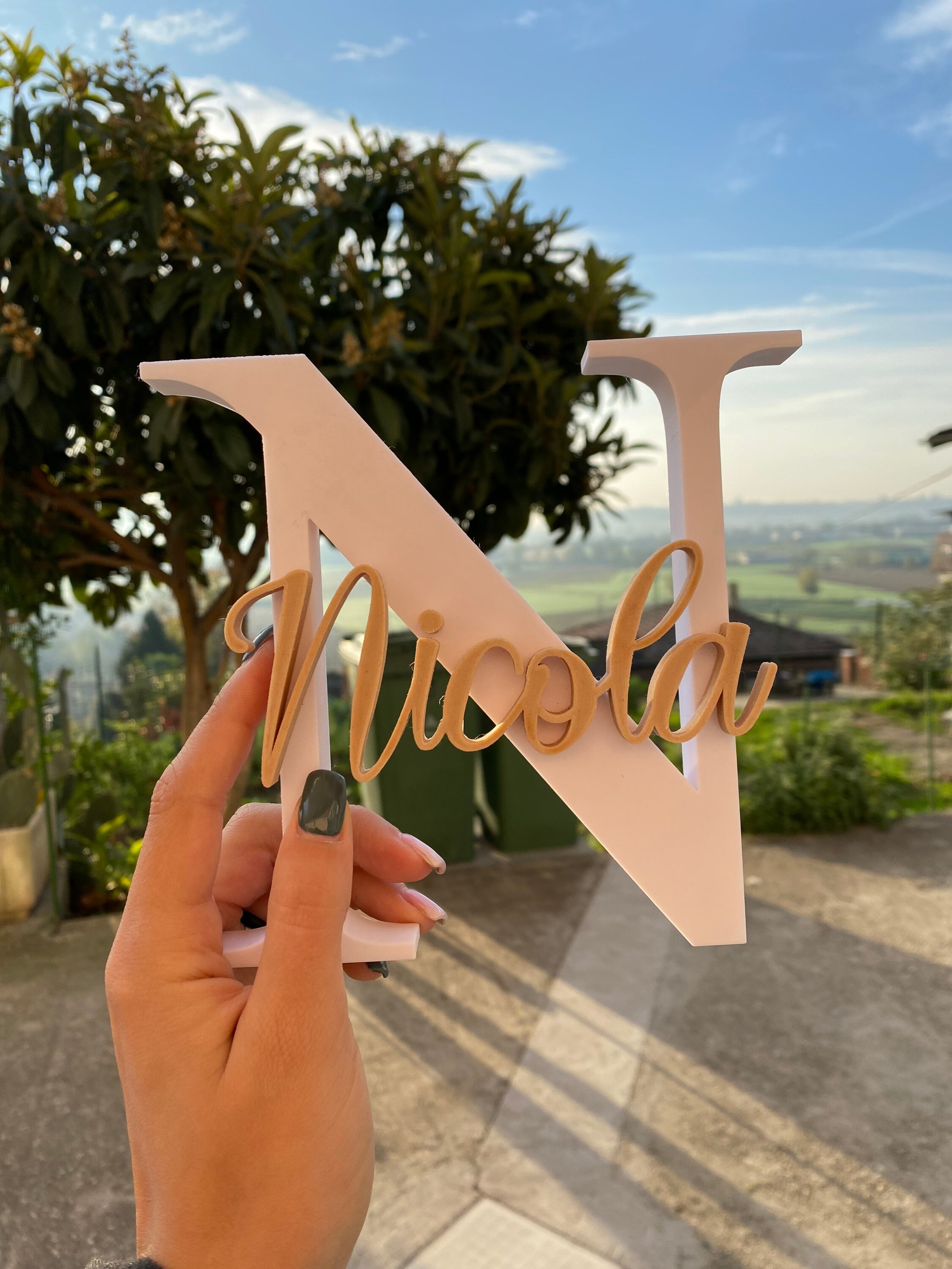 Custom 3D Printed Name With Large Initial, 3D Writing - Etsy UK