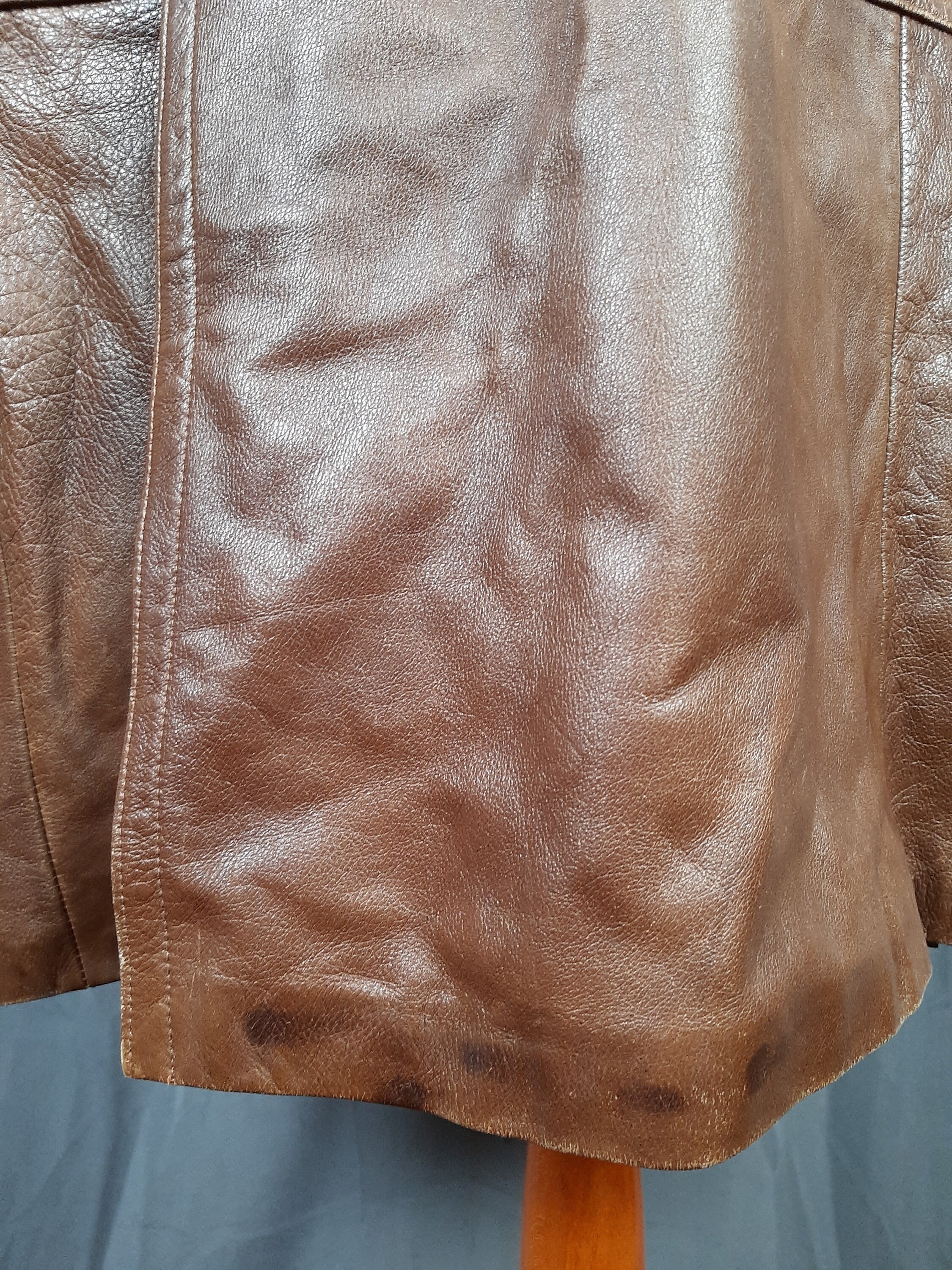 90s Leather Jofama Sweden COAT Brown Posh Retro Fashion Design Pockets ...