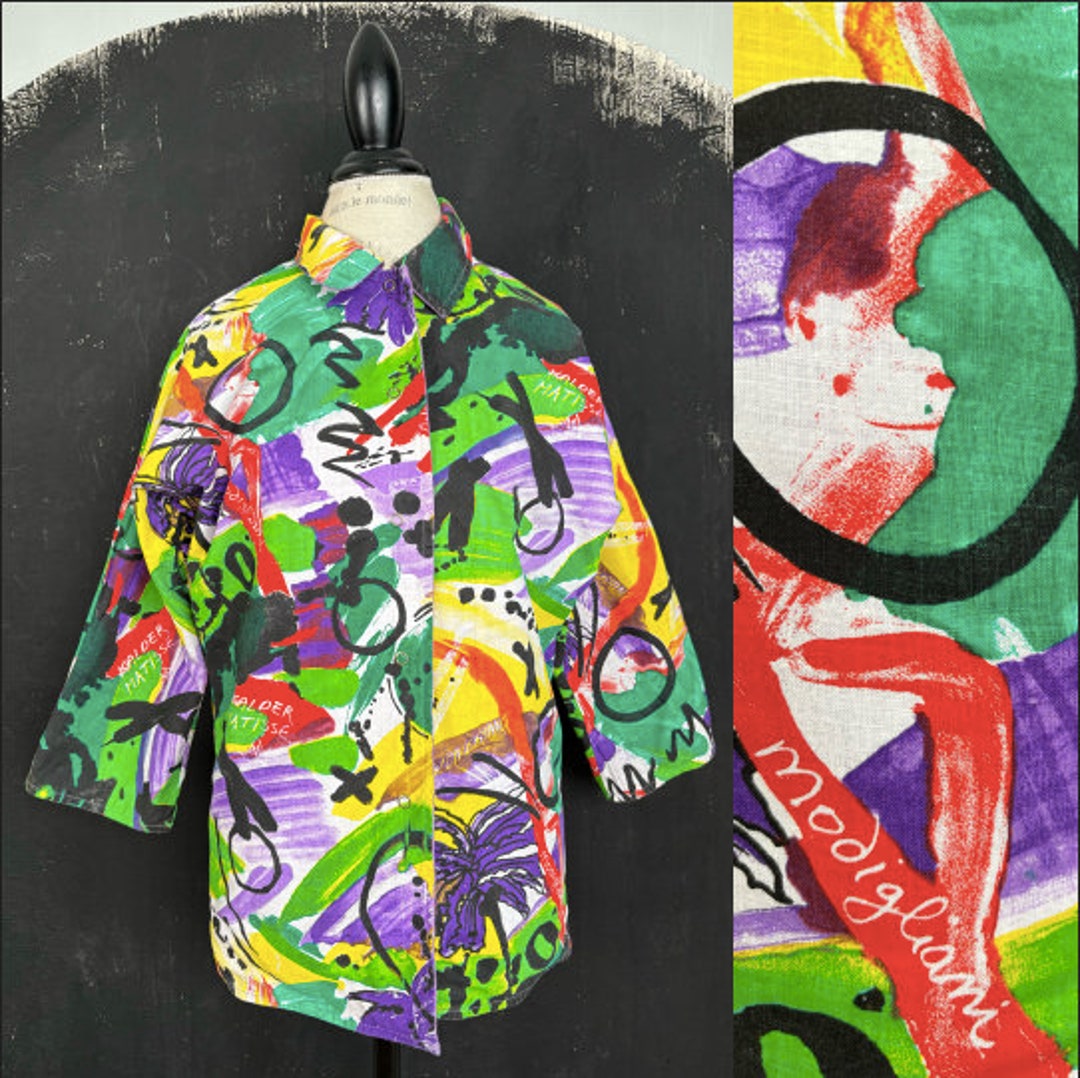 90s Artist Painting Gallery Painter Reversible BLAZER JACKET French ...