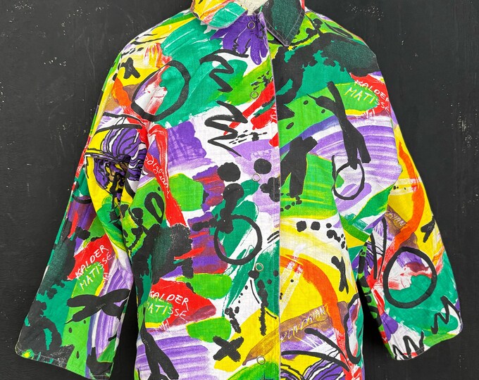 90s Artist Painting Gallery Painter Reversible BLAZER JACKET French ...
