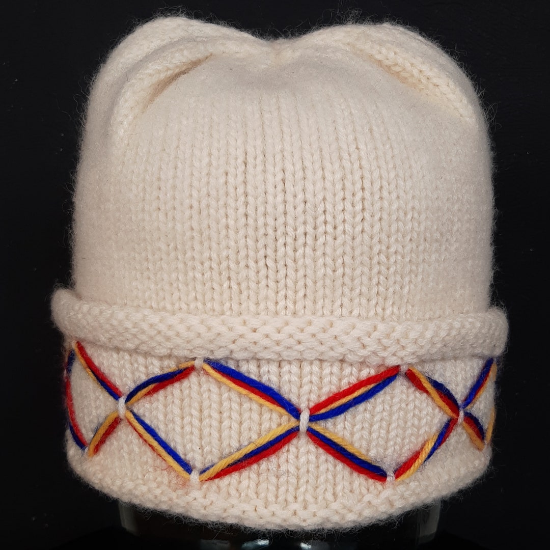 90s Saami Sami Lapland Wool Lovikka Knitted HAT Polar Winter Ethnic ...