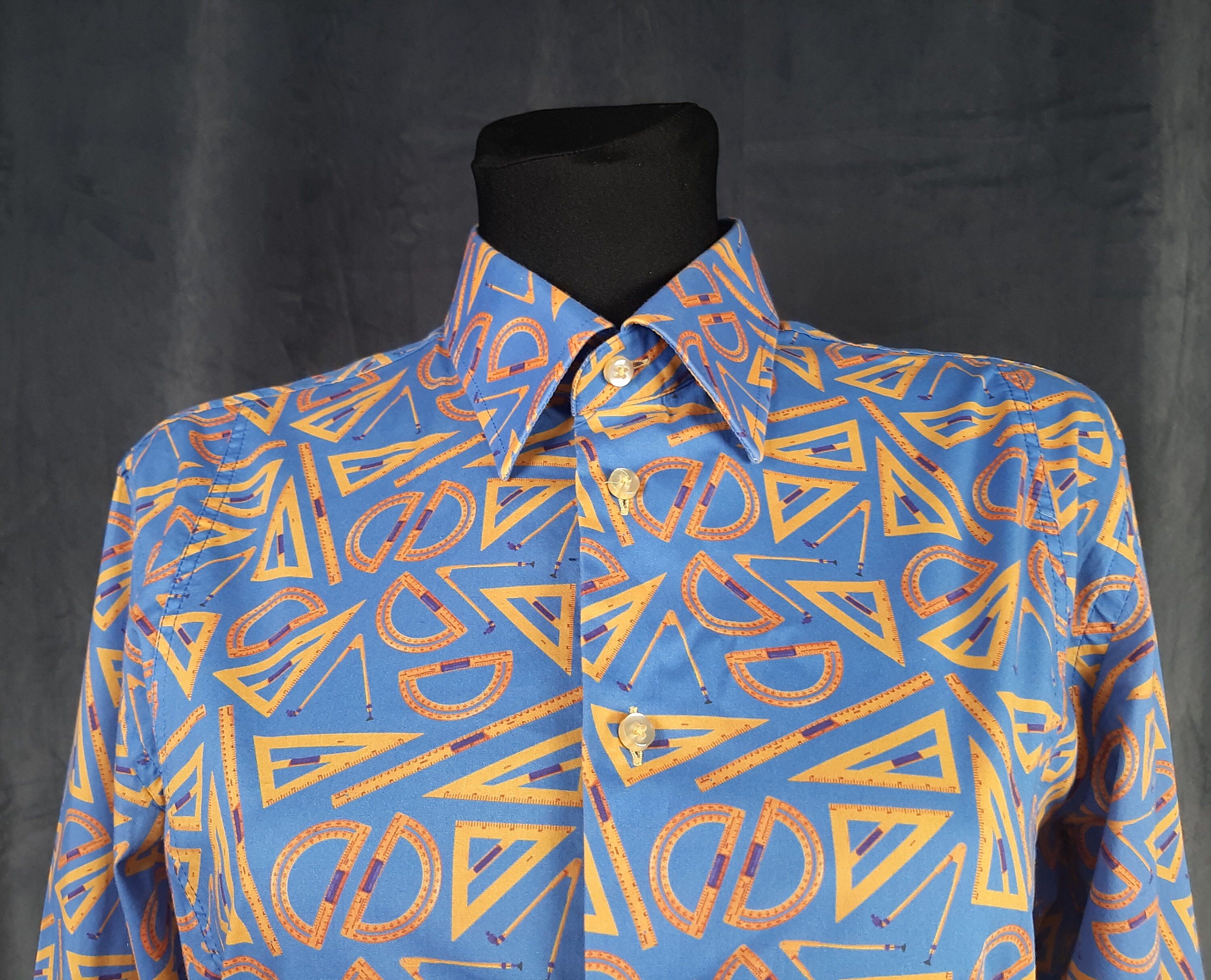 Y2K France Mathematics Ruler SHIRT Blue Yellow Teacher Hipster - Etsy ...