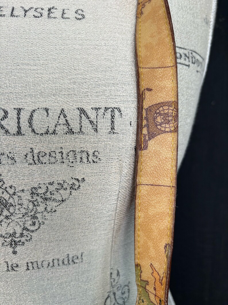 Alvaro Martini Italy World Map BAG Crossbody Tassel Student Vintage ...