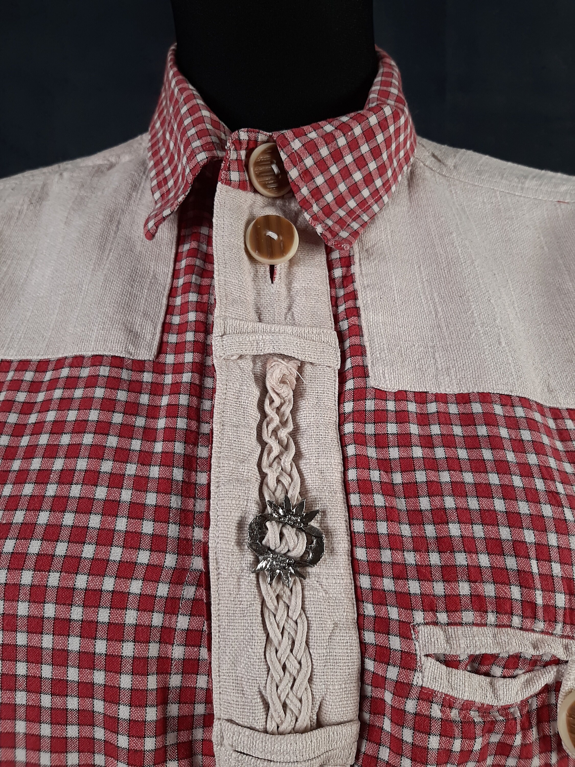 90s Busserl Trachten SHIRT Red Cottagecore Octoberfest Medieval Cosplay ...