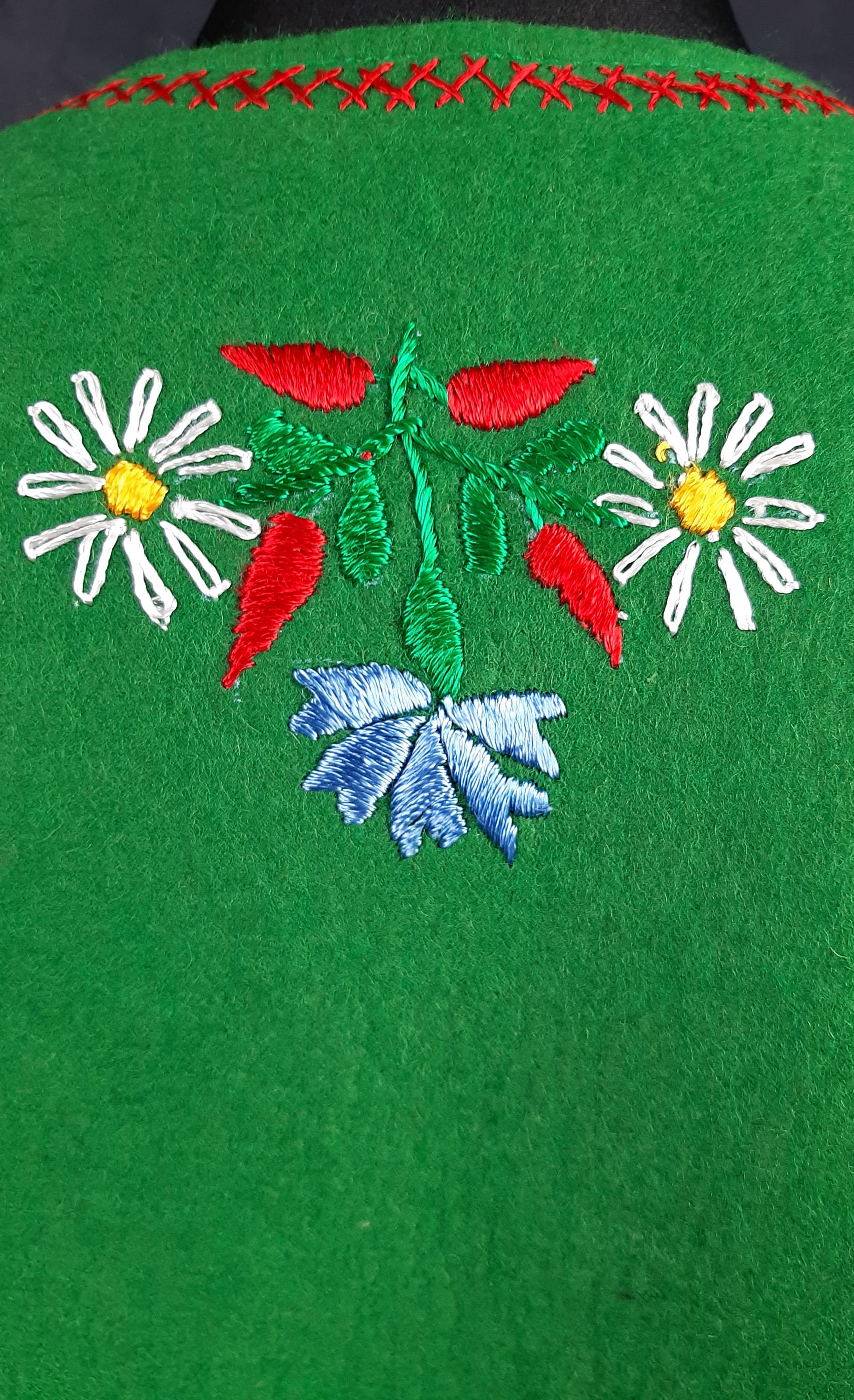 70s Hungarian Matyo Kalosca Felt VEST Bodywarmer Hand - Etsy