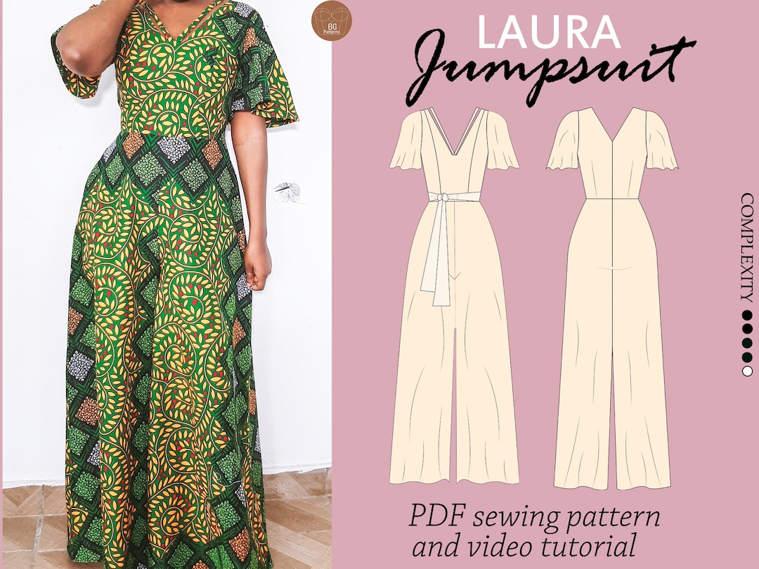 LAURA Wide Leg Flare Jumpsuit, Butterfly Sleeves Maxi Jumpsuit ...