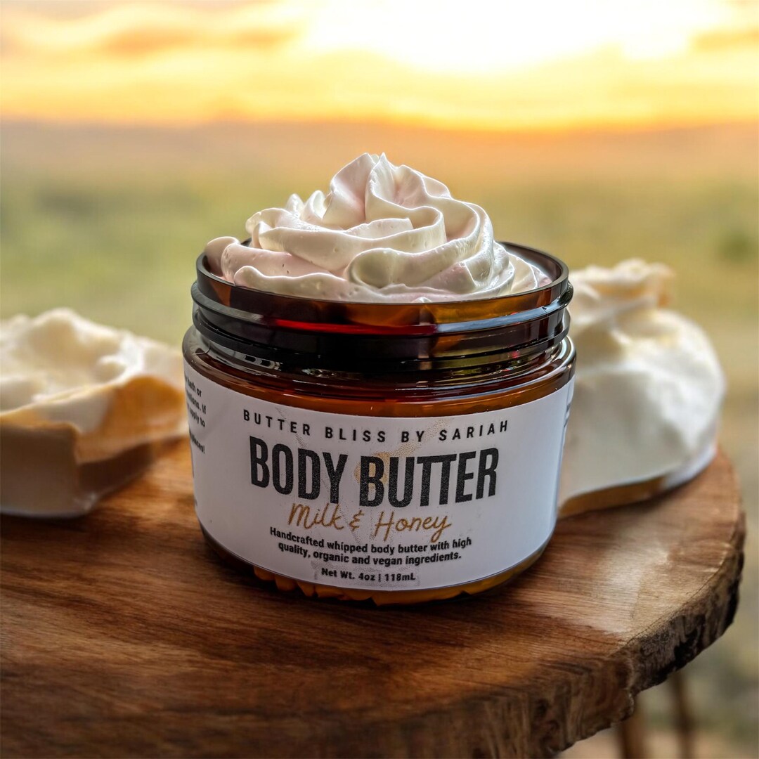 Milk and Honey Scented, Whipped Body Butter, Organic and Vegan - Etsy