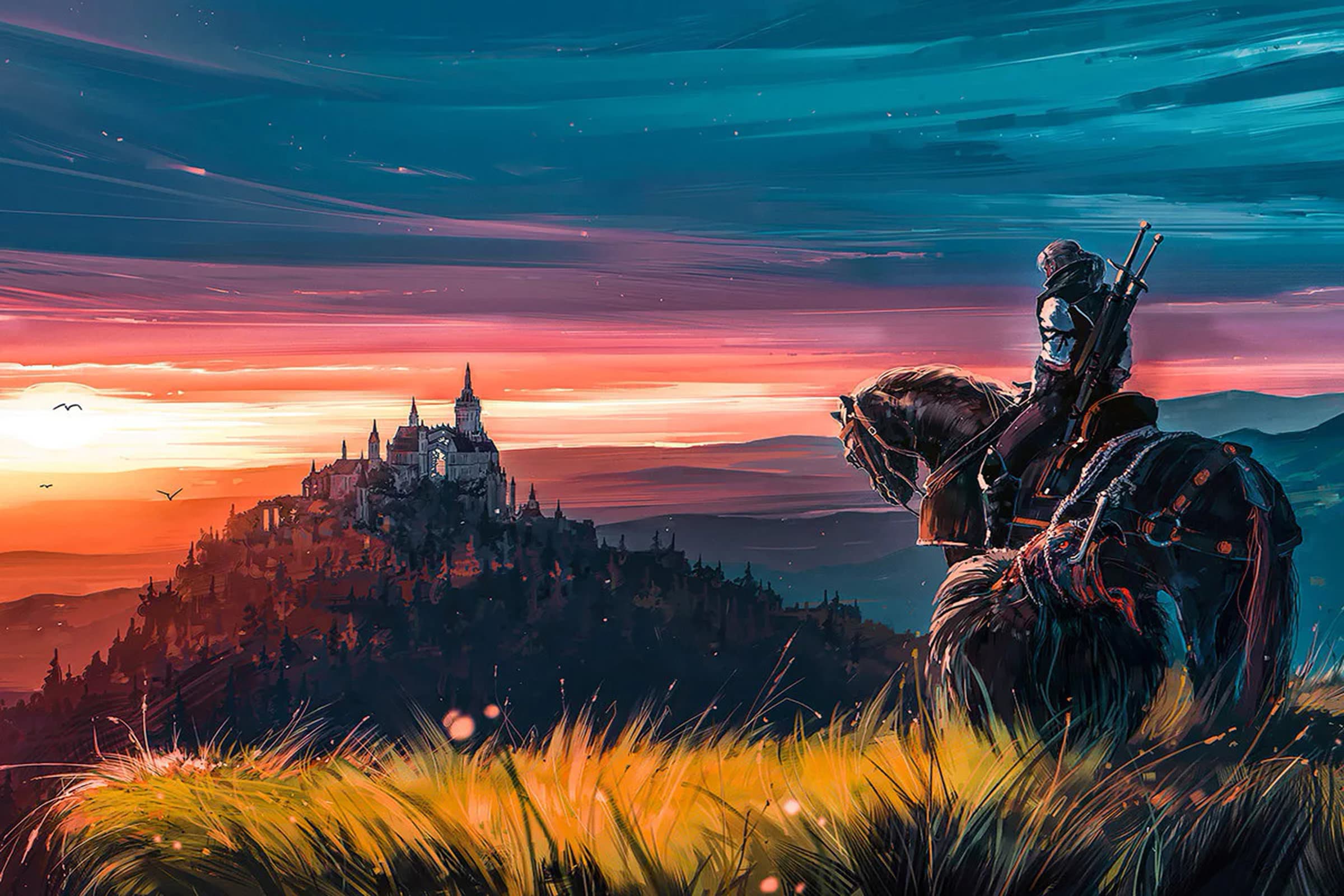 Witcher Geralt Painting Wall Art Home decor Poster Etsy UK