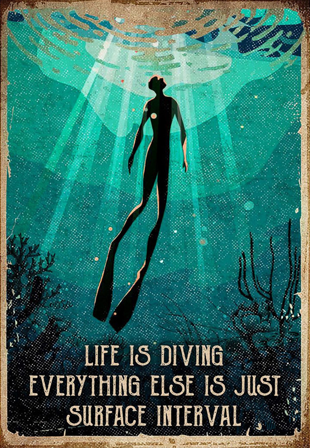 Diver in the Ocean – Life is Diving, Everything Else is Just Surface ...