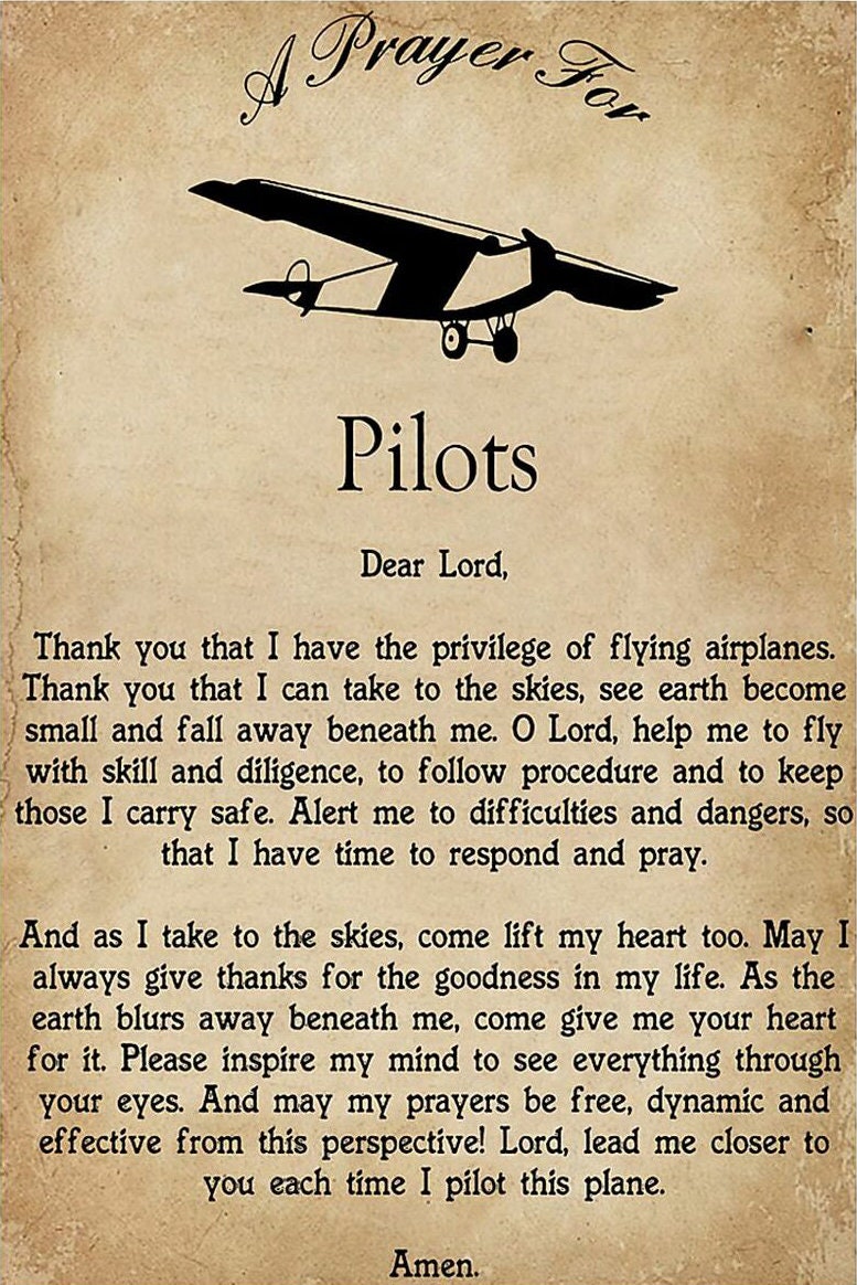 Aviators Prayer Poem