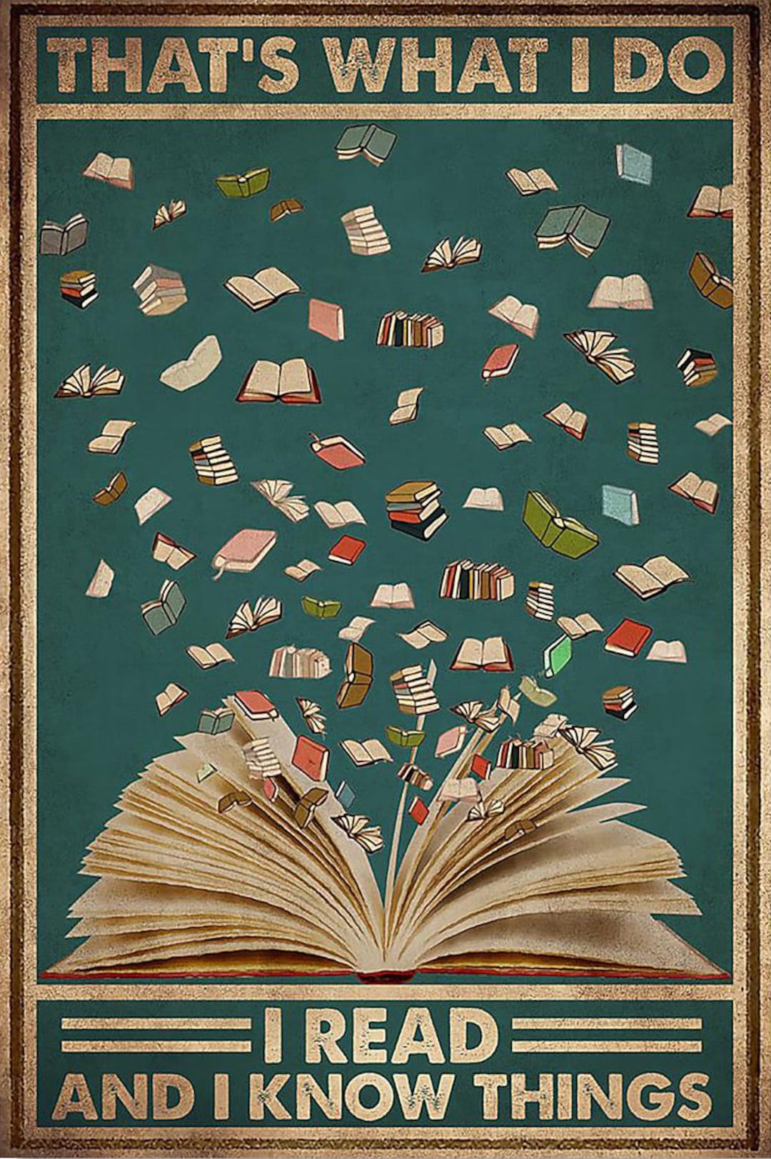 Thats What I Do Read and Know Things Gift for Reader Nerd Librarian ...