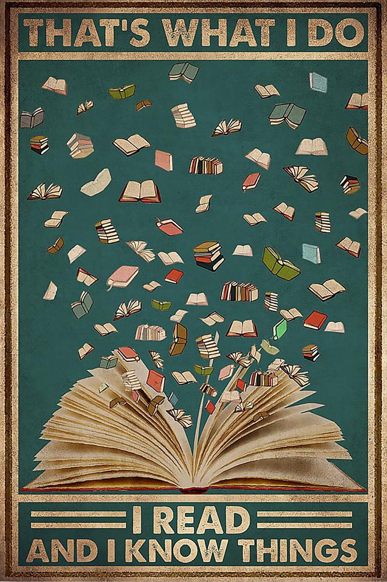 Thats What I Do Read and Know Things Gift for Reader Nerd Librarian ...