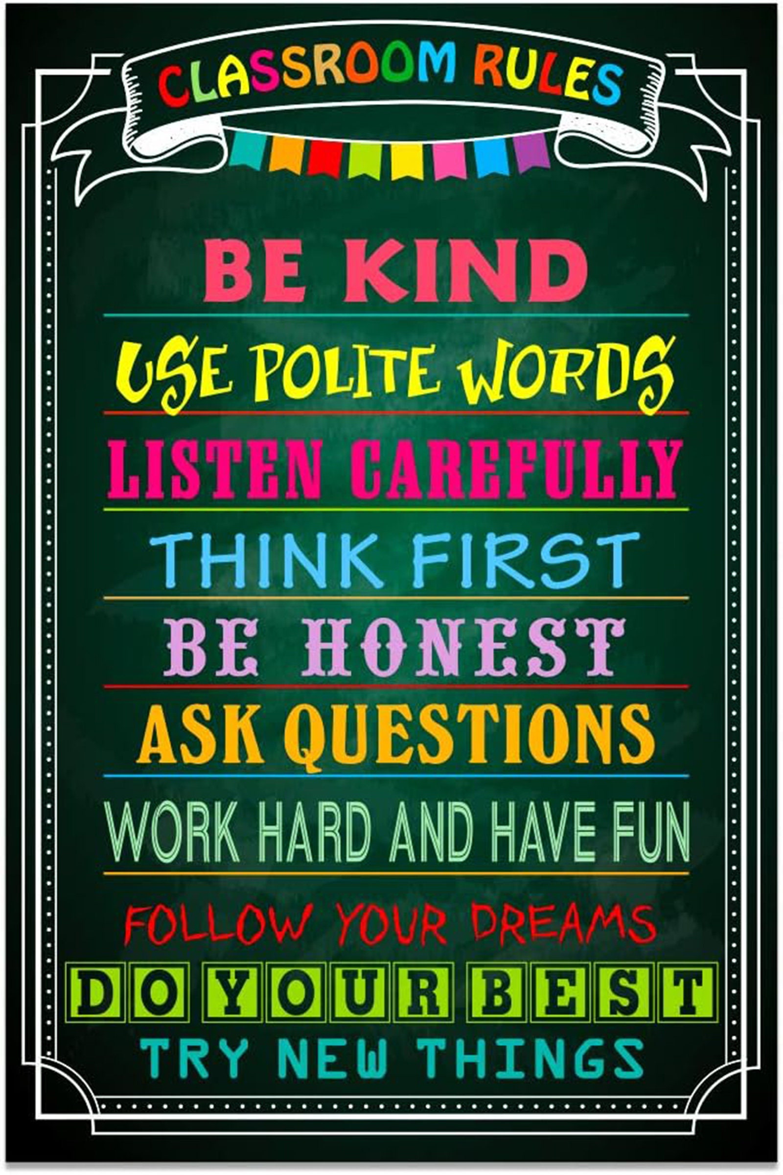 Educational Poster for Teacher Student, Motivational Classroom Poster ...