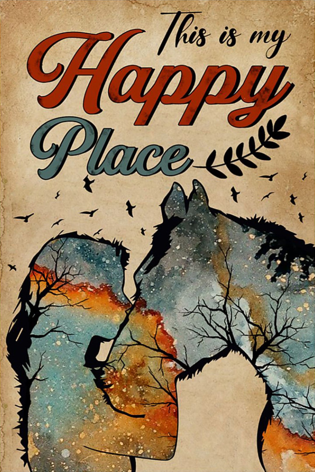 Horse Girl This is My Happy Place Poster Wall Art Home-decor - Etsy