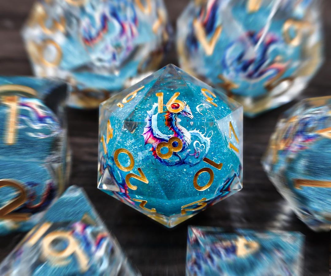 Dragon Liquid Core Dnd Dice Set for Role Playing Games, Christmas Gifts ...