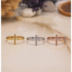 Signet Cross Ring, Sterling Silver Religious Symbol Jewelry, Cross ...
