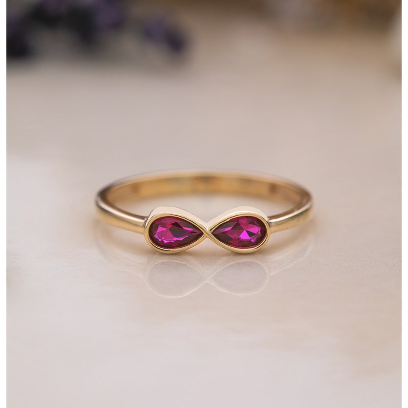 Ruby Gold Ring - Etsy