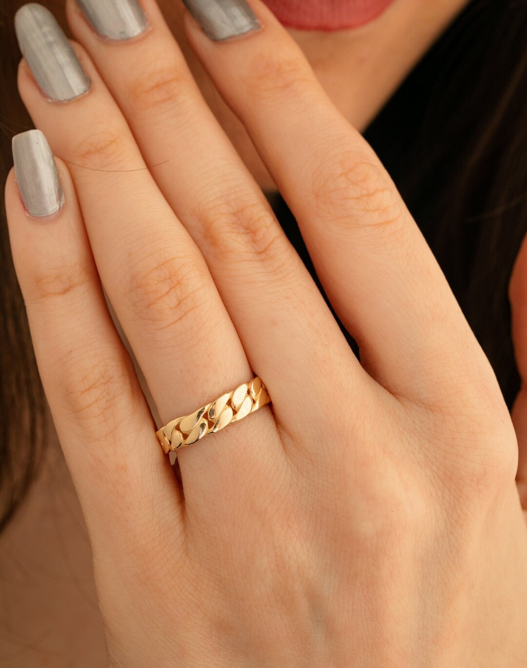 Elegant 14K Gold Braided Wedding Ring Handcrafted Knitted - Etsy