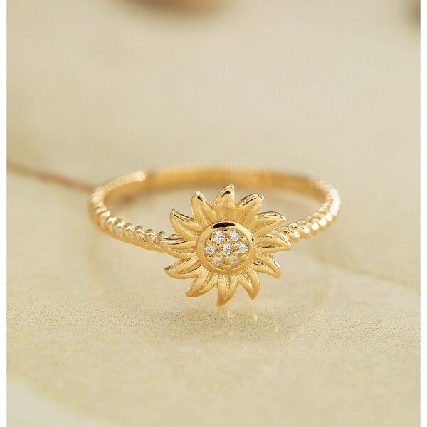 Sunflower Ring - Etsy