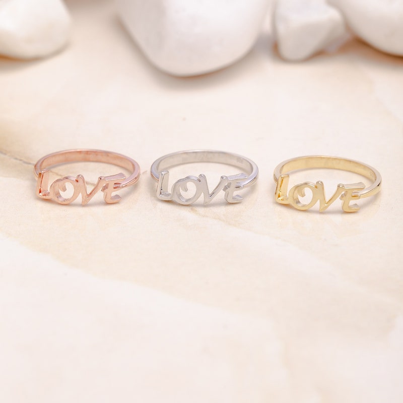 Gold Love Ring - Etsy
