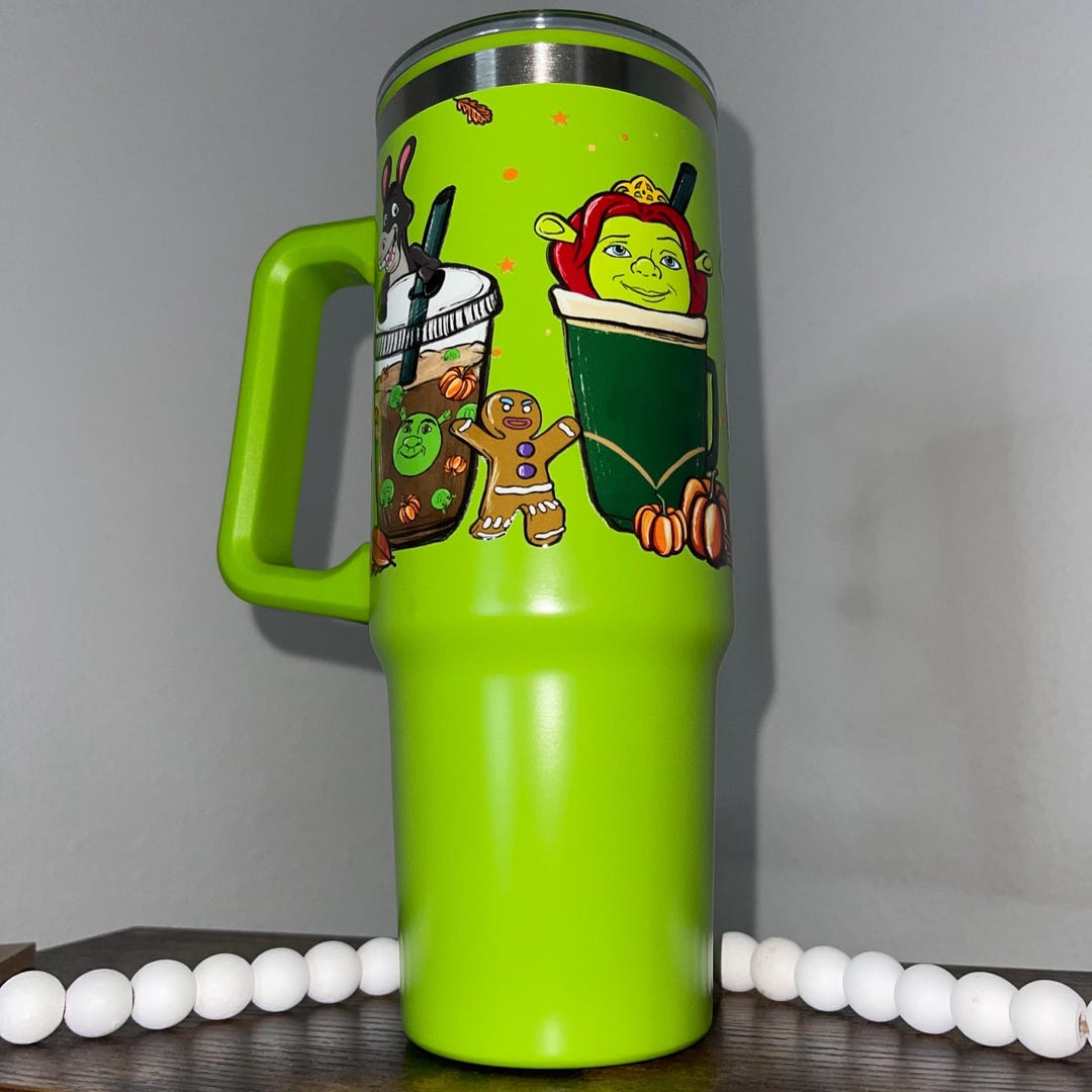 Shrek Tumbler Cup, Insulated Green Coffee Mug Drinkware Brand New - Etsy
