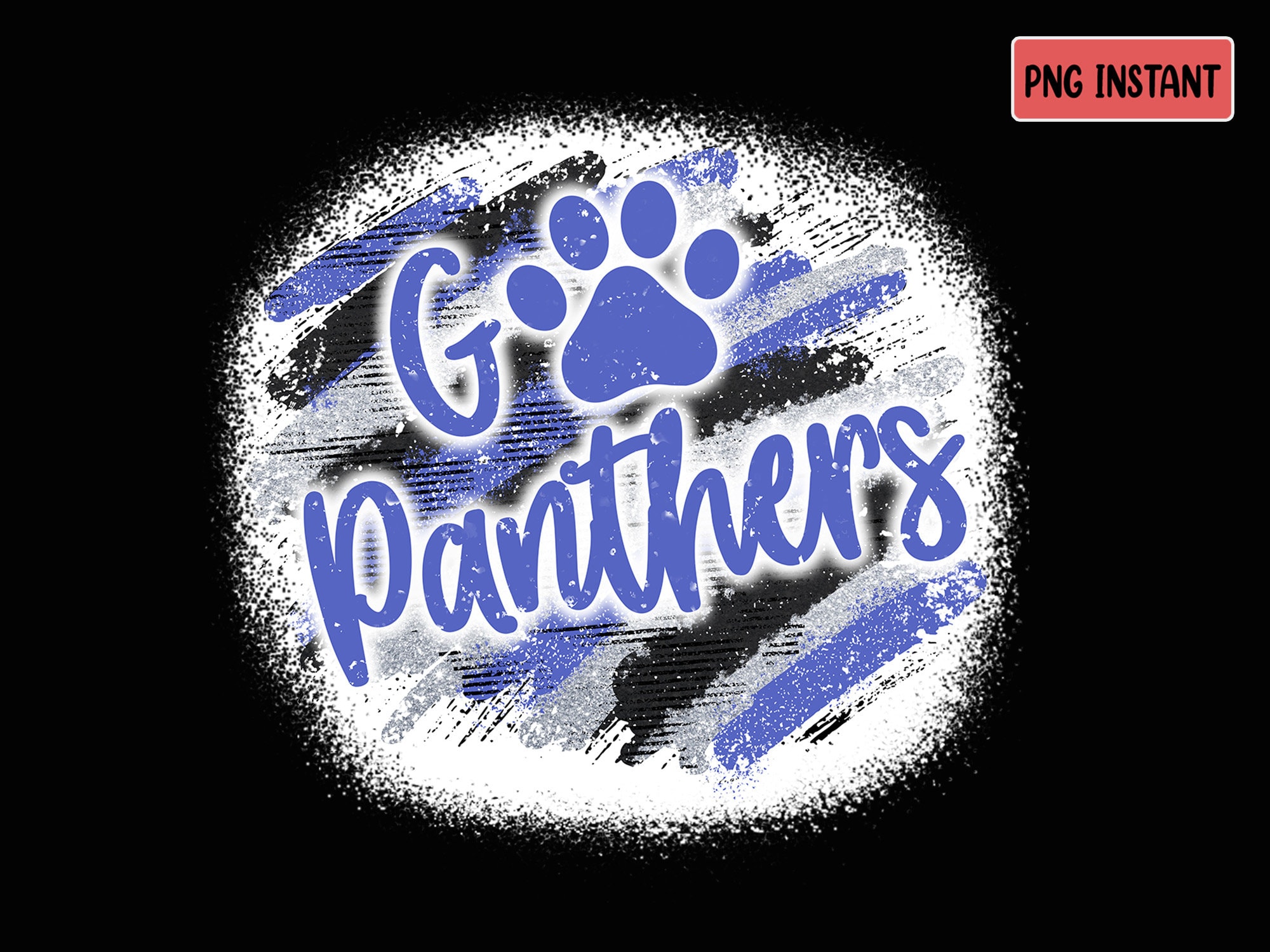 Personalized Go Panther Paw Mascot Png Panthers Team Spirit - Etsy