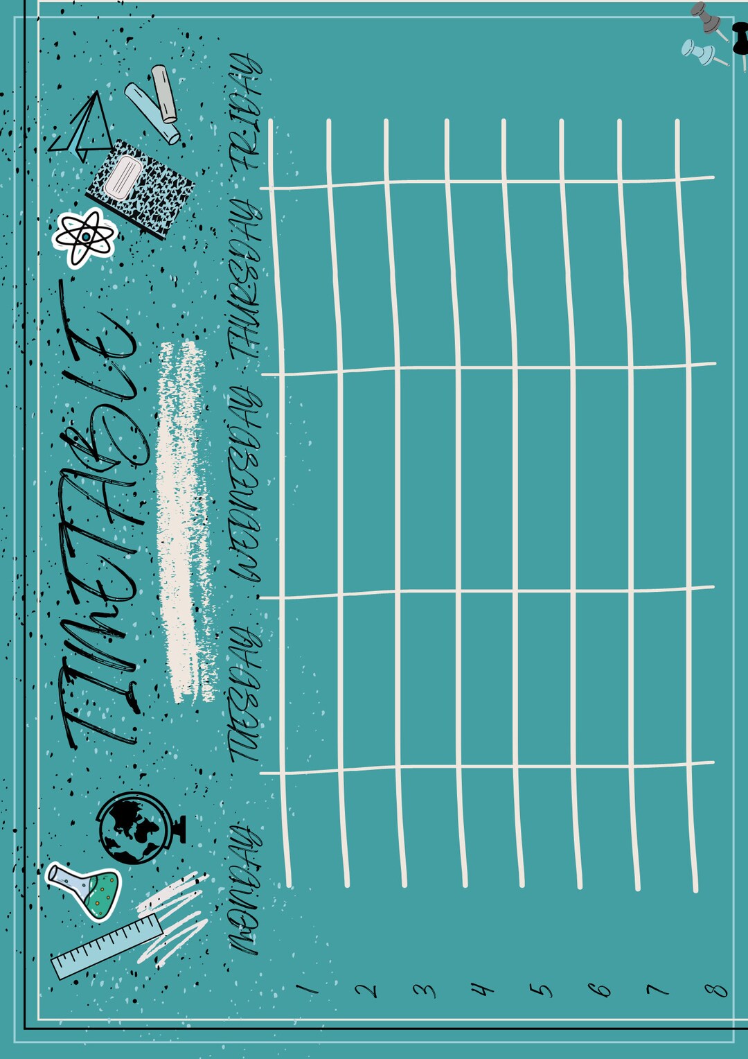 Timetable - School Planner - Organizer - Digital Artwork - PDF - Etsy