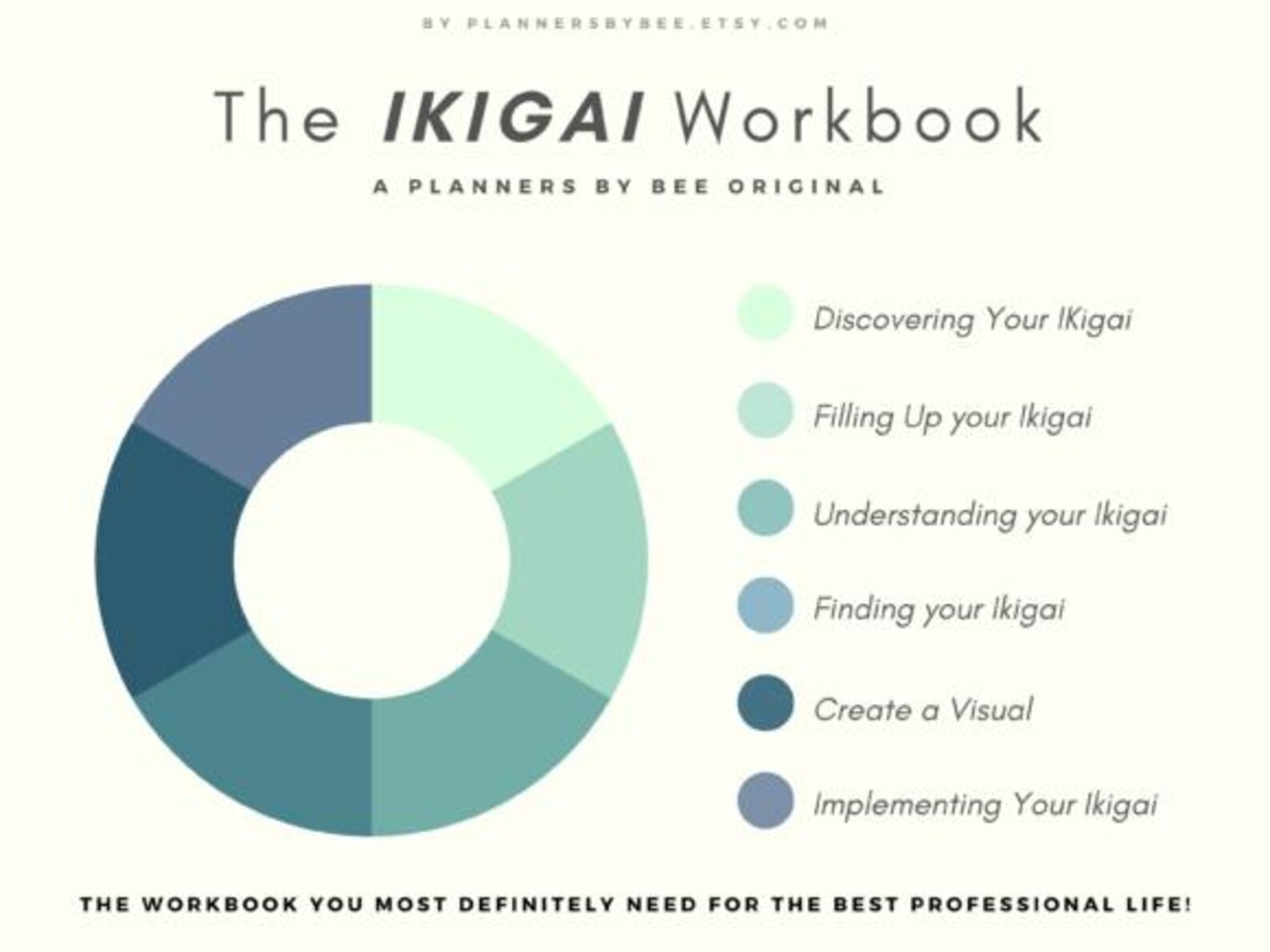 Ikigai Workbook, Best Work , Career Plan ,find Ikigai Planner Life ...