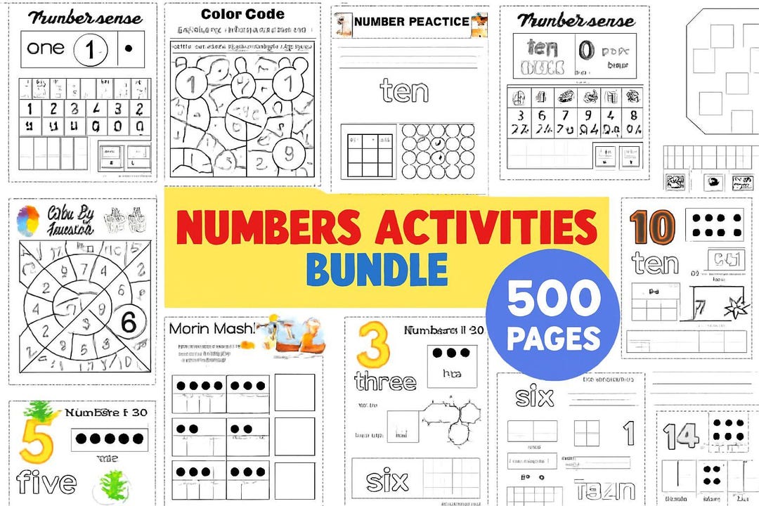 Math Activity Worksheets Bundle for Kids - 500+ Editable Pages, AI ...