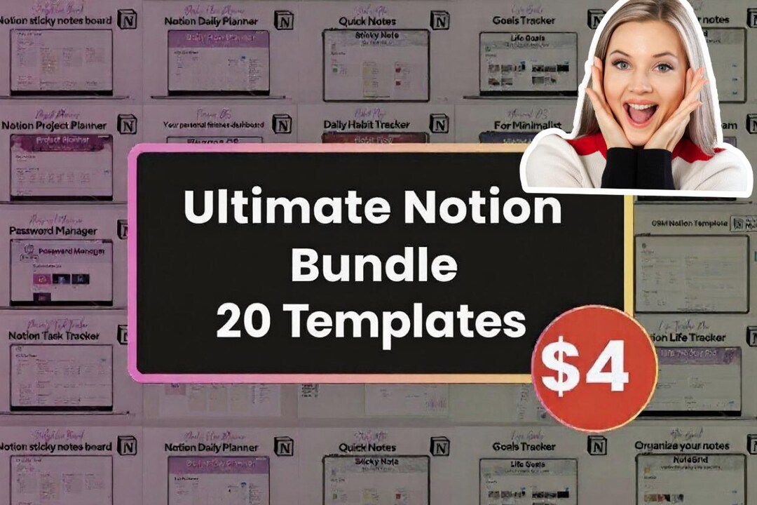 Notion Templates Bundle Editable in Notion PLR MRR Digital Notion ...