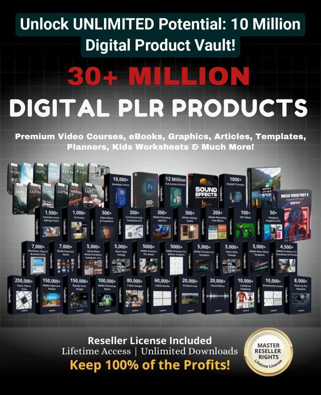 30+ Million Digital Products Bundle Resell MRR PLR, Digital Downloads ...