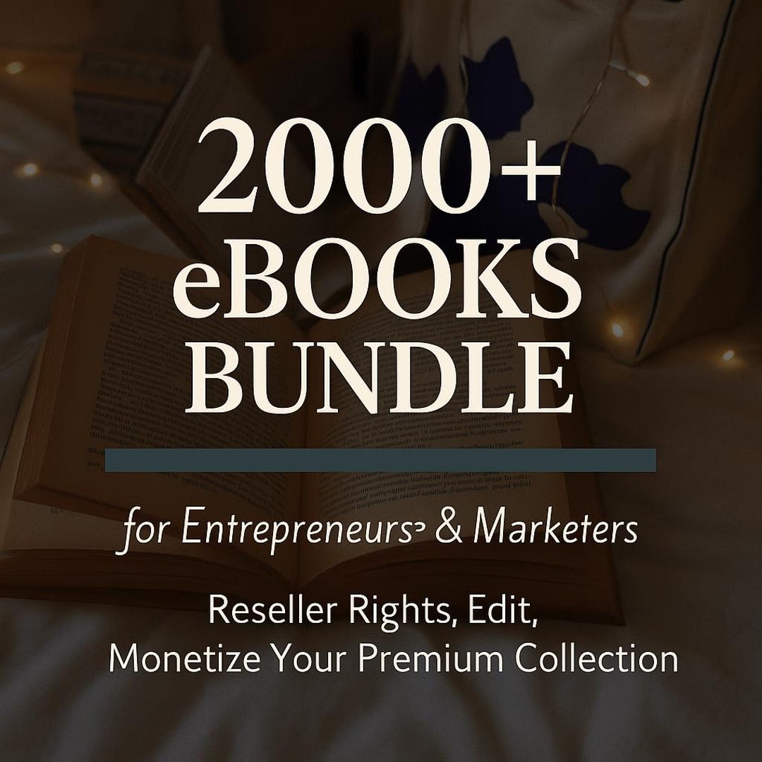 2000+ Ebooks Bundle for Entrepreneurs & Marketers With Reseller Rights | Editable Premium ...