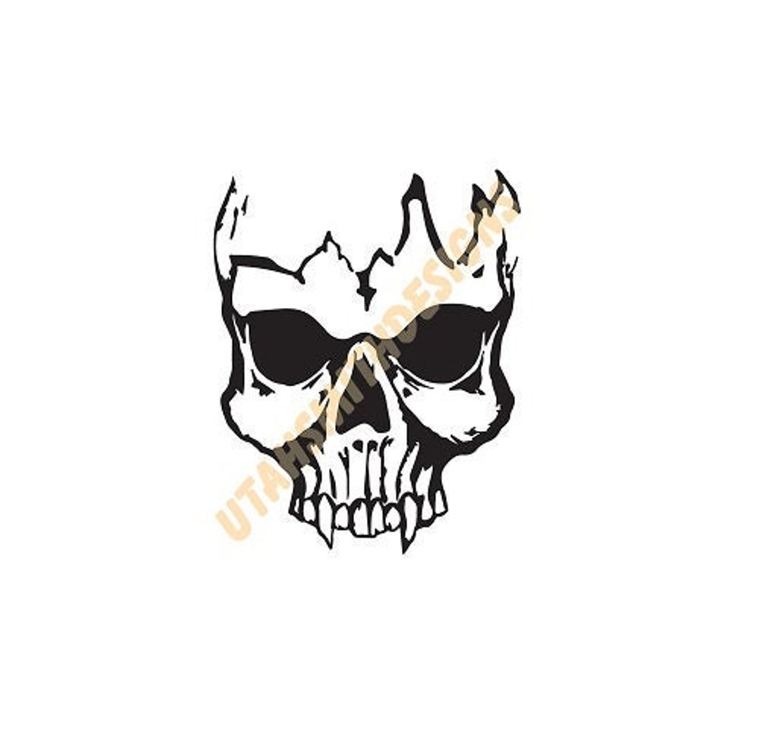 Broken Vampire Skull Evil Teeth Svg Dxf Jpeg Png Pdf Digital File - Etsy