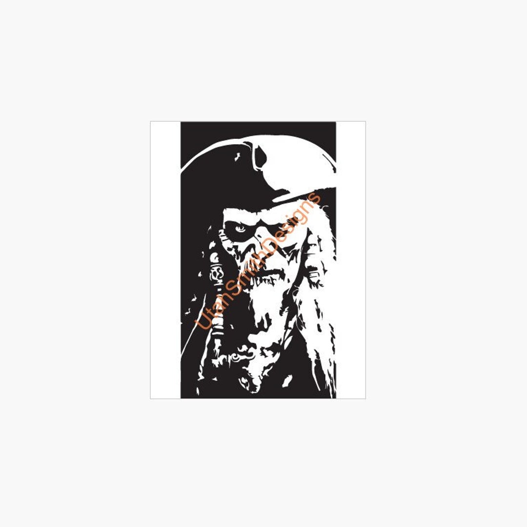 Zombie Pirate Captain Evil Demon Svg File Eps File Dxf File Pdf File ...