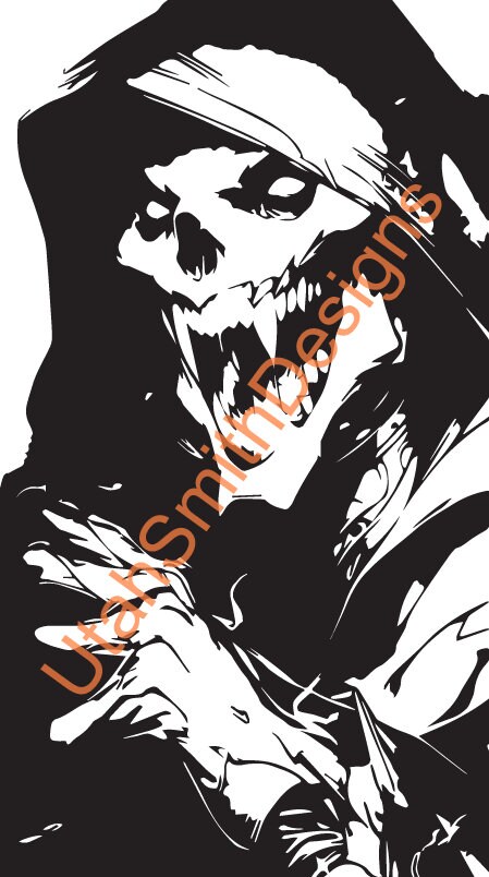 Demon Cloaked Skeleton Svg File Eps File Dxf File Pdf File Png File - Etsy