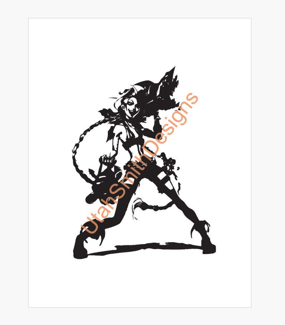 Jinx League of Legends Lol Svg File Eps File Dxf File Pdf File Png File ...